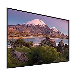 MOUNT-IT! 100 Inches Fabric Projector Screen | Foldable, Anti-Crease, 16:9 HD Movie Screen for Indoor and Outdoor Activities | Wall Mounted or Pole Mounted (Matte White)