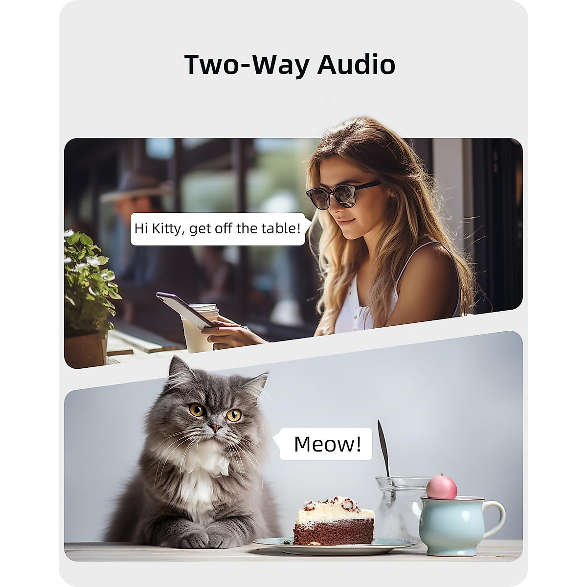 blurams Security Camera, 2K Indoor Camera 360-degree Pet Camera for Home Security w/ Motion Tracking, Phone App, 2-Way Audio, IR Night Vision, Siren, Works with Alexa & Google Assistant