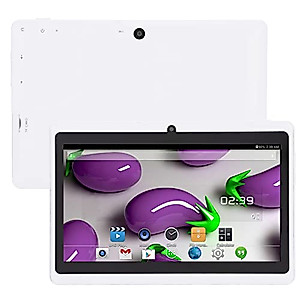 Tablet, 7inch 8GB ROM Quad Core CPU Tablet for Kids, Puzzle Early Education Tablet Kids Tablet, Support WiFi, Dual Camera, Gifts for Children (White)