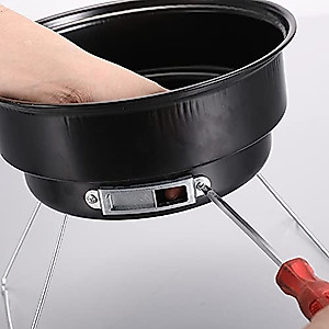 SLATIOM Portable Barbecue Grill Non-Stick Folding Barbecue Grill Mini Round Outdoor Camping Picnic Barbecue Tool
