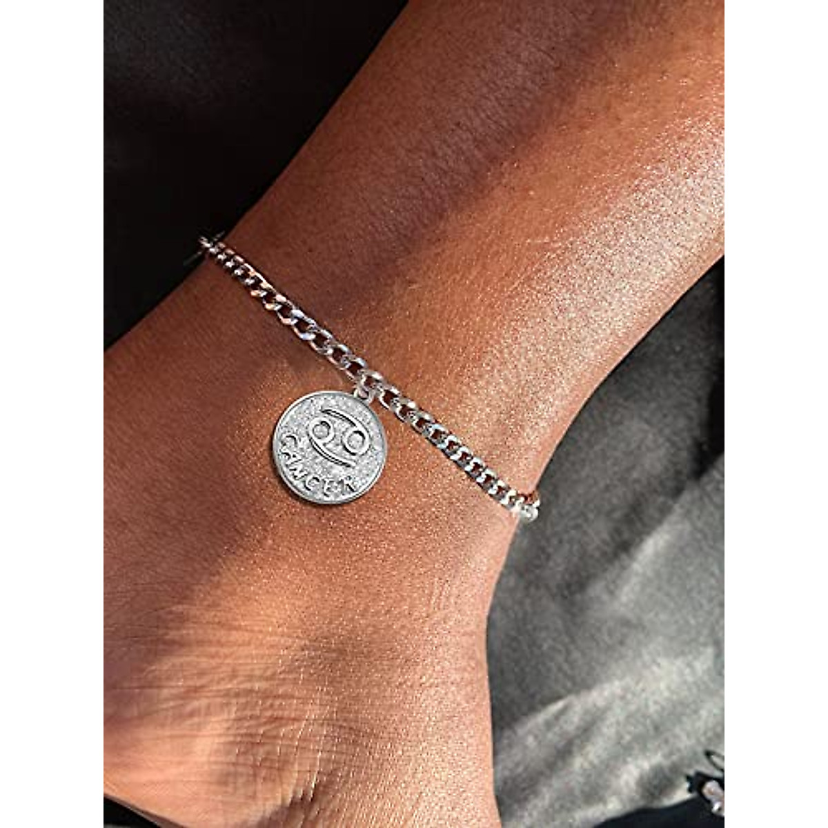 Sora Tuki Taurus Ankle Bracelets for Women Silver Anklets Horoscope Constellation Taurus Anklet Bracelets for Women Silver Anklets for Women Zodiac Anklets for Women Taurus Gift