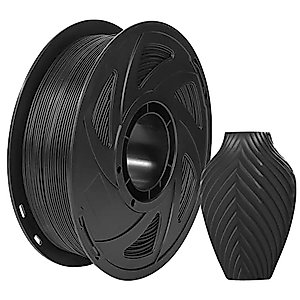 3D Printer Filaments, PLA Filament 1.75mm, 1kg(2.2lbs) Spool-Dimensional Accuracy +/- 0.02mm, Neatly Arranged No Bubbles, Compatible for Ender 3 Pro/Ender 3 V2/S1/CR-20/Voxelab Aquila C2, Silk Black
