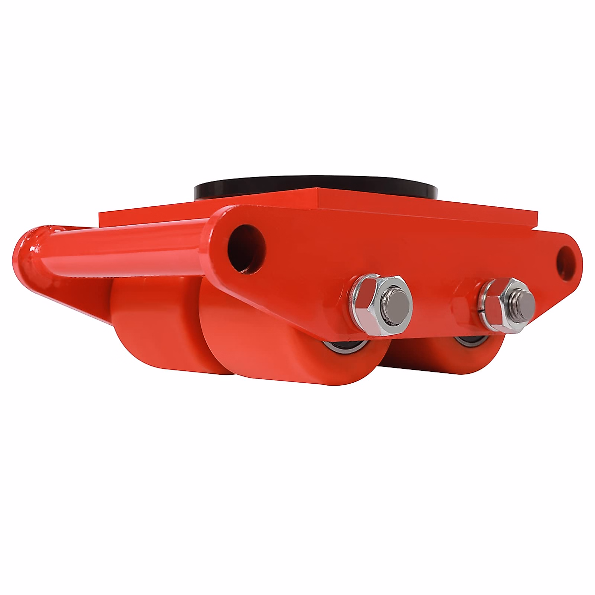 4pcs Machinery Mover with 2 Handles, 6T Machinery Skate Dolly, 13200lbs Machinery Moving Skate, Machinery Mover Skate w/ 360° Rotation Cap and 4 Rollers, Heavy Duty Industrial Moving Equipment, Red