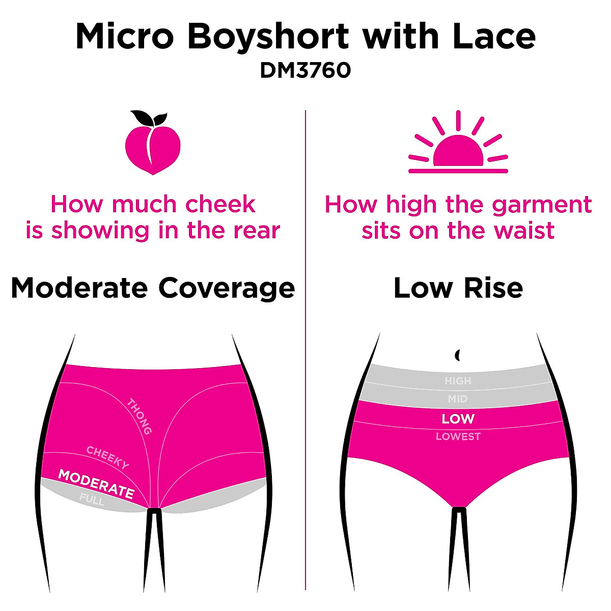 Maidenform Women's Underwear, Microfiber Boyshort Panties, One Fab Fit, 3-Pack, Navy Black/Navy Black Lace/Shining Star