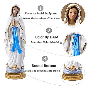 Lourdes Virgin Mary Statue, 12 Inch Catholic Blessed Virgin Mother Mary Statues, Catholic Gift Resin Virgin Mary Figurines, Suitable for Religious and Home Decor, Filling Indoor Space (12 Inch)