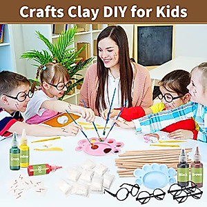 YoHold Magic Wizard Wand Making Kit DIY Craft Set with Wizard Glasses, Lightning Bolt Scar Temporary Tattoo for School Party Supplies,Magic Theme Birthday Party,Halloween Décor