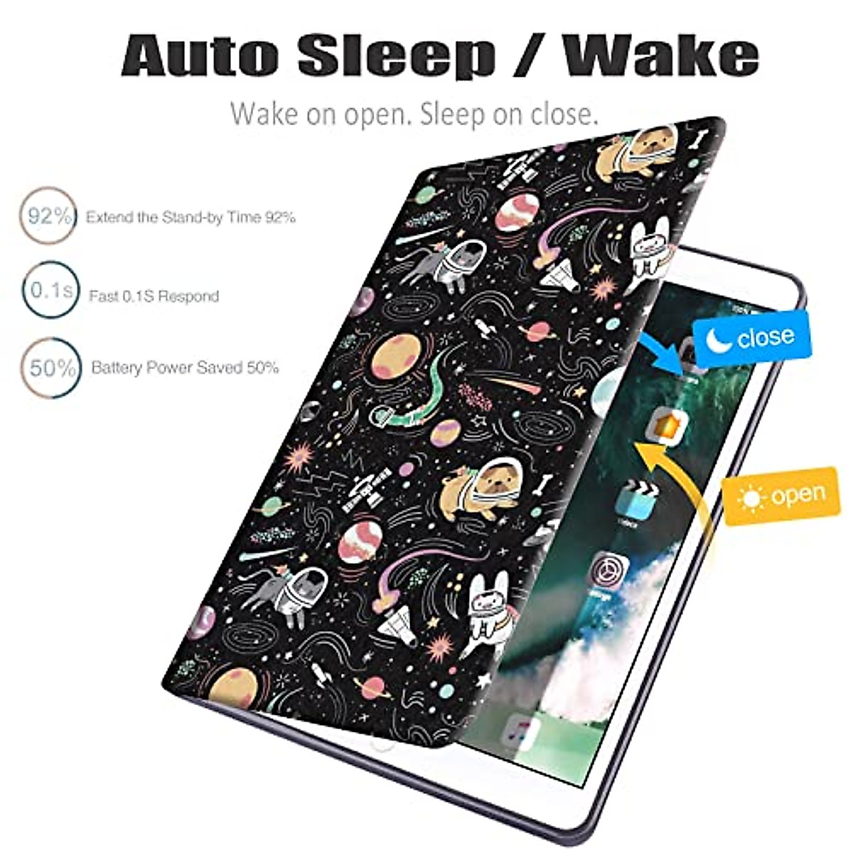 Case for Samsung Galaxy Tab A8 10.5 Fit 2022 Samsung A8 Android Tablet Cover 10.5 Inch Samsung Galaxy Tab A8 Case Space Globe Cat Slim Protective Smart Hard Shell Cover for SM-X200 X205 X207