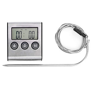 FTVOGUE Digital Probe Thermometer Multifunctional Kitchen Food Thermometer Timer Alarm Industrial Supplies,Thermocouple Thermometers and Probes
