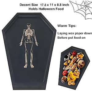 Goth Charcuterie Boards - Coffin Tray Skeleton for Horror Party - Coffin Serving Tray Food Decor - Gothic Kitchen Accessories Cheese Platter Tray