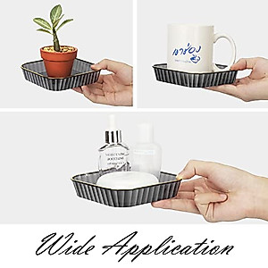 FYY Clear Plastic Plates (4 Pack) 4.9" Reusable Translucent Hard Plastic Plates for Snack, Fruit, Nut, Dessert Plates for Party, Birthdays, Weddings, Home, Small Plates, Multi-Use Dinner Plates