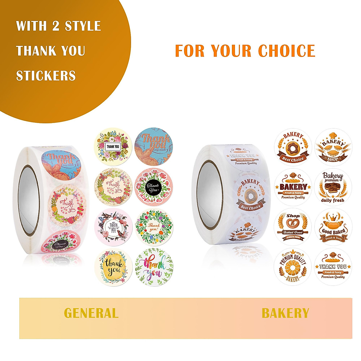 1000 Count 4×6 Resealable Cellophane Bags Self Adhesive, Clear Bag with Thank You Stickers for Cookie, Gifts, Favors, Cards, Candy and Products