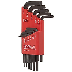 EKLIND 10111 Hex-L Key allen wrench - 11pc set SAE Inch Sizes .050-1/4 Short series