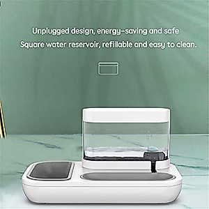 ZLXDP Pet Cats Bowl Dog for Cats Feeder Transparent Bowls Kitten Automatic Drinking Fountain 1.5L Capacity Puppy Feeding Waterer (Color : Blue)