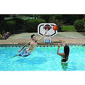Poolmaster 72941 Houston Rockets NBA Pro Rebounder-Style Poolside Basketball Game , White