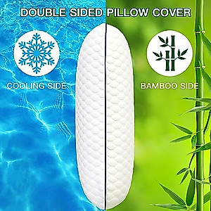 OTOSTAR Memory Foam Pillow, Cooling & Ventilated Bed Pillow with Washable Cooling Pillow Cover, Breathable Memory Foam Pillow for Sleeping, 1 Pack Queen Size