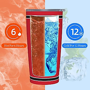 Cincinnati Custom Baseball 20oz Tumbler,Add Personalized Name And Number,Personalized Travel Coffee Mug, Stainless Steel, Insulated, Keep Drinks Cold And Hot,Gifts For Baseball Fans