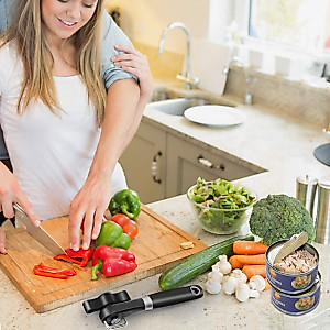 Can Opener Kitchen Safety Manual Can Opener for Restaurant No Sharp Edges Can Opener for Arthritis Camping Can Opening tool Side Cut Manuel Can Opener Hand Held Smooth Edge Can opener Ergonomic Handle