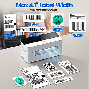 BPXX Bluetooth Thermal Label Printer 4×6, Shipping Label Printer for Small Business, Desktop Label Printer Support Android/iPhone/Windows, Compatible with Shopify, Ebay, USPS, Amazon, Etsy, D463B