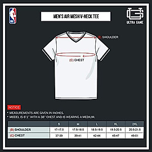 Ultra Game NBA Golden State Warriors Mens Jersey V-Neck Mesh Short Sleeve Tee Shirt, Black, Large