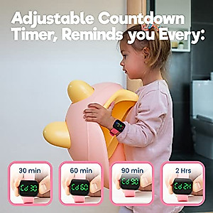 Potty Training Watch for Kids V2 – A Water Resistant Potty Reminder Device for Boys and Girls to Train Your Toddler with Fun/Musical and Vibration Interval Reminders with Potty Training eBook (Pink)