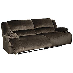 Signature Design by Ashley Contemporary 2 Seat Reclining 1, Power Sofa, Dark Brown