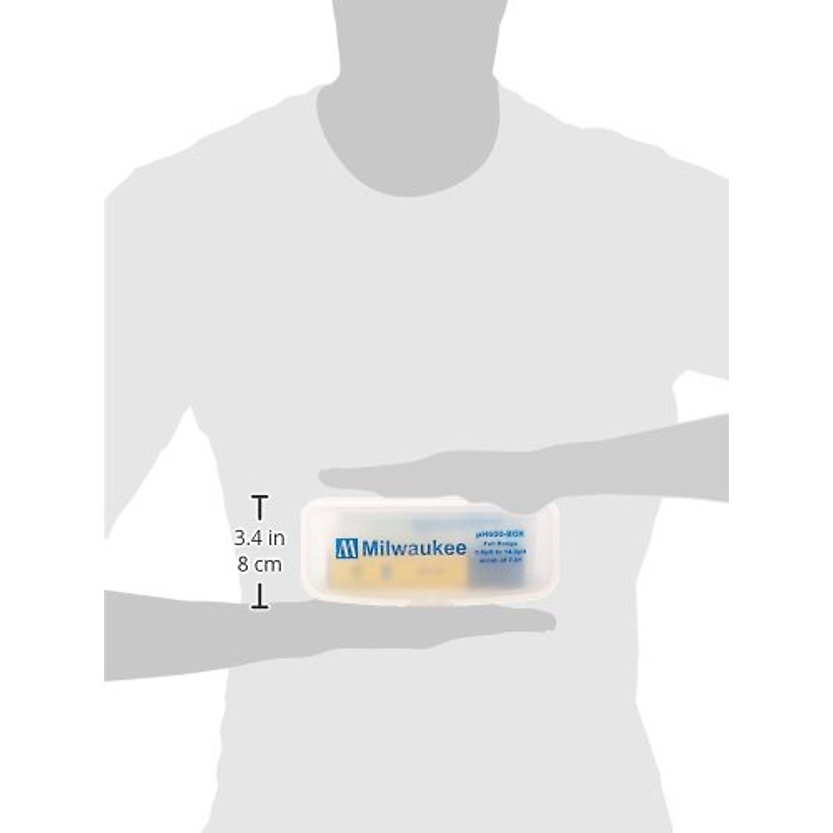 Milwaukee Instruments PH600BOX pH600 Economic Pocket Sized pH Temperature Meter with Protective Case and 7.01 Ca