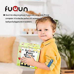 FUQUN Treehouse Accessories for Kids,Pulley with Bucket Cable, Kids Playhouse Accessories, Pulleys for Kids, Pirate Ship Accessories Outdoor, Playhouse Game Accessories, Bucket for Treehouse (Blue)