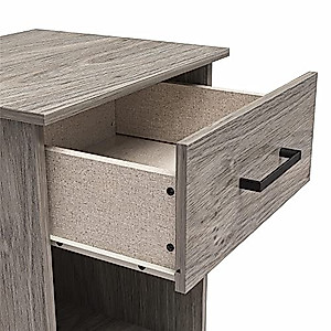 Ameriwood Home Edgewater Nightstand with Drawer, Grey Oak