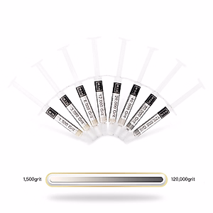 Tryuunion 40 Pcs Diamond Paste Polishing Kit with 32 Grinding Buffing Bits, 8 Oil Based Lapping Compound 1,500- Ultra Fine 120,000 Grit with Box for Metal/Coin/Stone/Jewelry/Ring Polishing