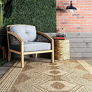 NuLOOM Ranya Tribal Indoor/Outdoor Area Rug, 5' x 8', Light Brown