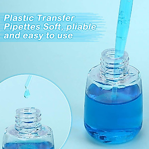 ovsor 50PCS Plastic Disposable Transfer Pipettes, 3ml Calibrated Pipette Dropper for Science Laboratory