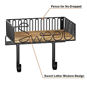 SRIWATANA Ironing Board Hanger Wall Mount, Iron and Ironing Board Holder for Laundry Room Organization and Storage - Carbonized Black