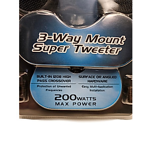 SOUNDSTREAM Reign Series SR-1 Niobium Micro Dome 1" Tweeter, 3 Way Mount Super 1 Inch Tweeters, 200 Watts Max