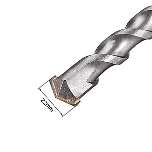 uxcell Rotary Hammer Drill Bit, 7/8-inch Bit, 3.9-inch Significant Depth, 7.7-inch Long, Carbide Tipped Hollow Square Shank Drill