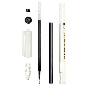 Gel ink Pen 0.35mm Black Liquid Ink Rollerball Pens Quick Drying fine point Pens Ballpoint Maker Pen Premium School Office student Exam Writing Stationery Supply 12 Pcs/Set (Black)