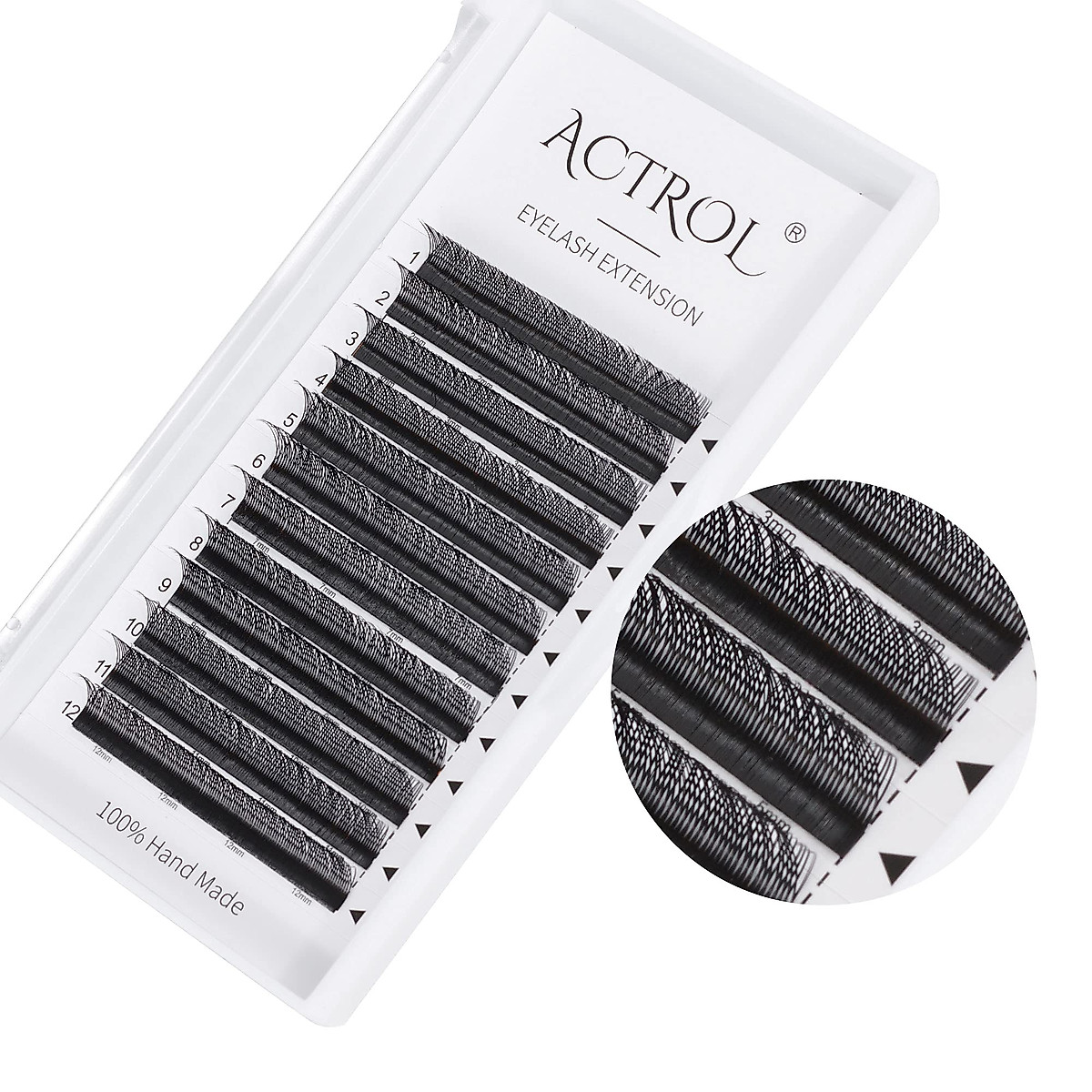 ACTROL YY Eyelashes Extension Lashes Black D Curl 0.05mm 9mm Mixed Lash Volume Extension Easy Fans Y Shaped Premade Soft Eyelashes Supply