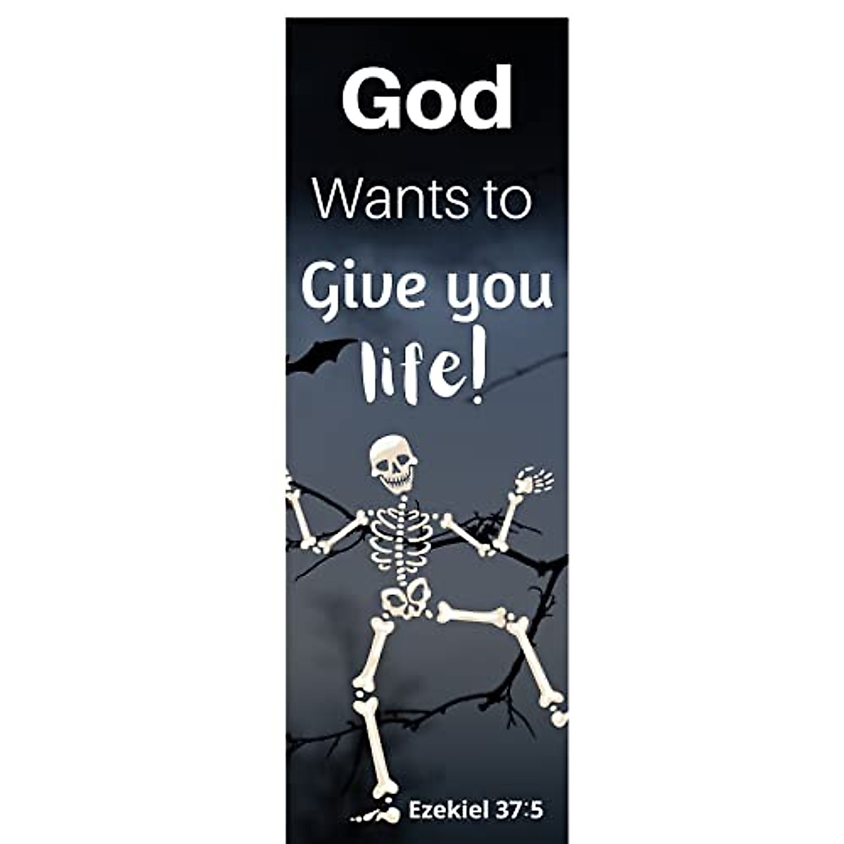 100 Count Bulk Pack Skeleton Halloween Alternative Bookmarks, Christian Handouts, Bible Verse, Scripture, Trunk or Treat Ideas, Fall Festival, Gospel Tracts