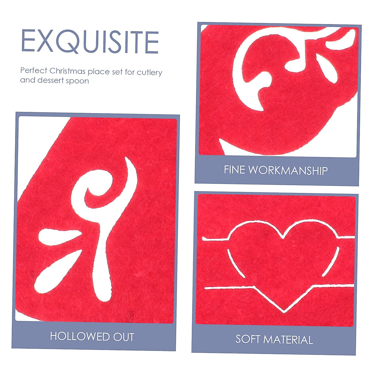 BESTOYARD 8pcs Cutlery Bag Silverware Storage Cover Baby Shower Decoration Silverware Sleeves Utensil Holder Decorative Silverware Holder Silverware Bags Desktop Non-woven Fabric Cutlery Set