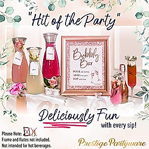 PRESTIGE Mimosa Bar Kit - Glass Carafe with Lids 27oz & Brunch Decor, Mimosa Pitcher w/Plastic Carafe Lid, Bubbly Juice Carafes for Mimosa Bar Supplies, Baby Bridal Shower (Mimosa Set (3 Carafes))