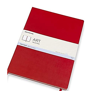 Moleskine Art Sketchbook, Hard Cover, A3 (11.75" x 16.5") Plain/Blank, Scarlet Red, 96 Pages