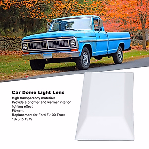 Car Dome Light Lens, Car Dome Light Lens Sqaure Interior Overhead Dome Lamp Lens Cover Replacement for F鈥?00 Truck 1973 to 1979
