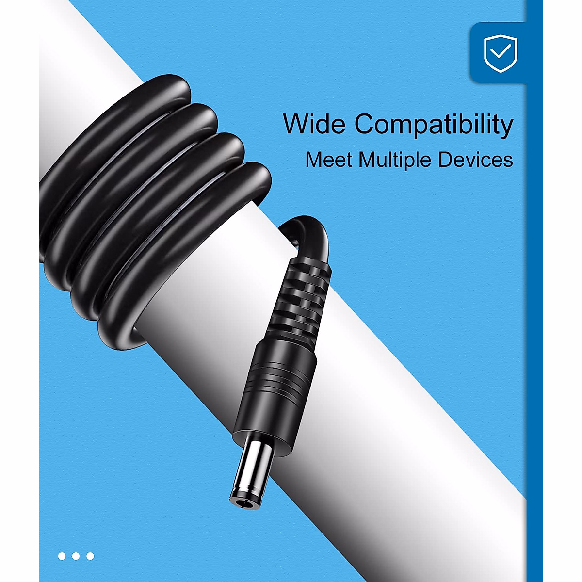 9V 2A Power Adapter AC 100-240V to DC, 5.5mm x 2.1mm Plug Power Supply for Arduino, Video LED Light, SUPON L122T, VILTROX L116T/L132T, Monitors Security Camera CCTV, WiFi Webcam, Router