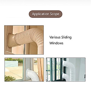 ASKAWTE 2PCS Air Conditioner Window Sealing Plate,Portable Air Conditioner Window Vent Kit, Adjustable Length Portable Ac Vent Kit, Window Slide Kit Plate for Portable Air Conditioner