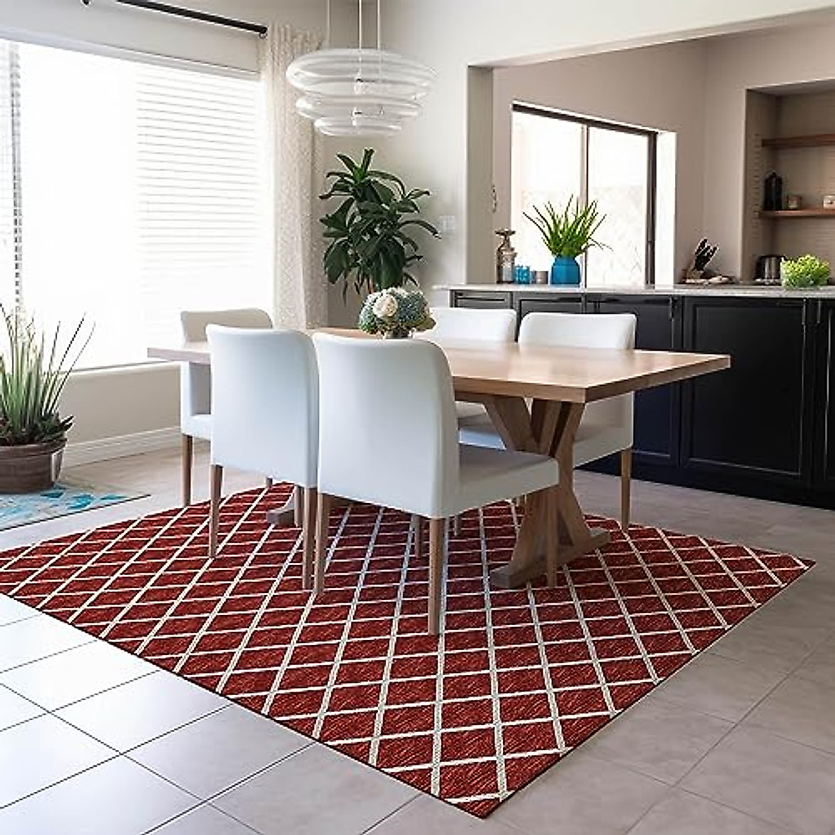 Dalyn Rugs Indoor/Outdoor York YO1 Red Washable 8' x 10'