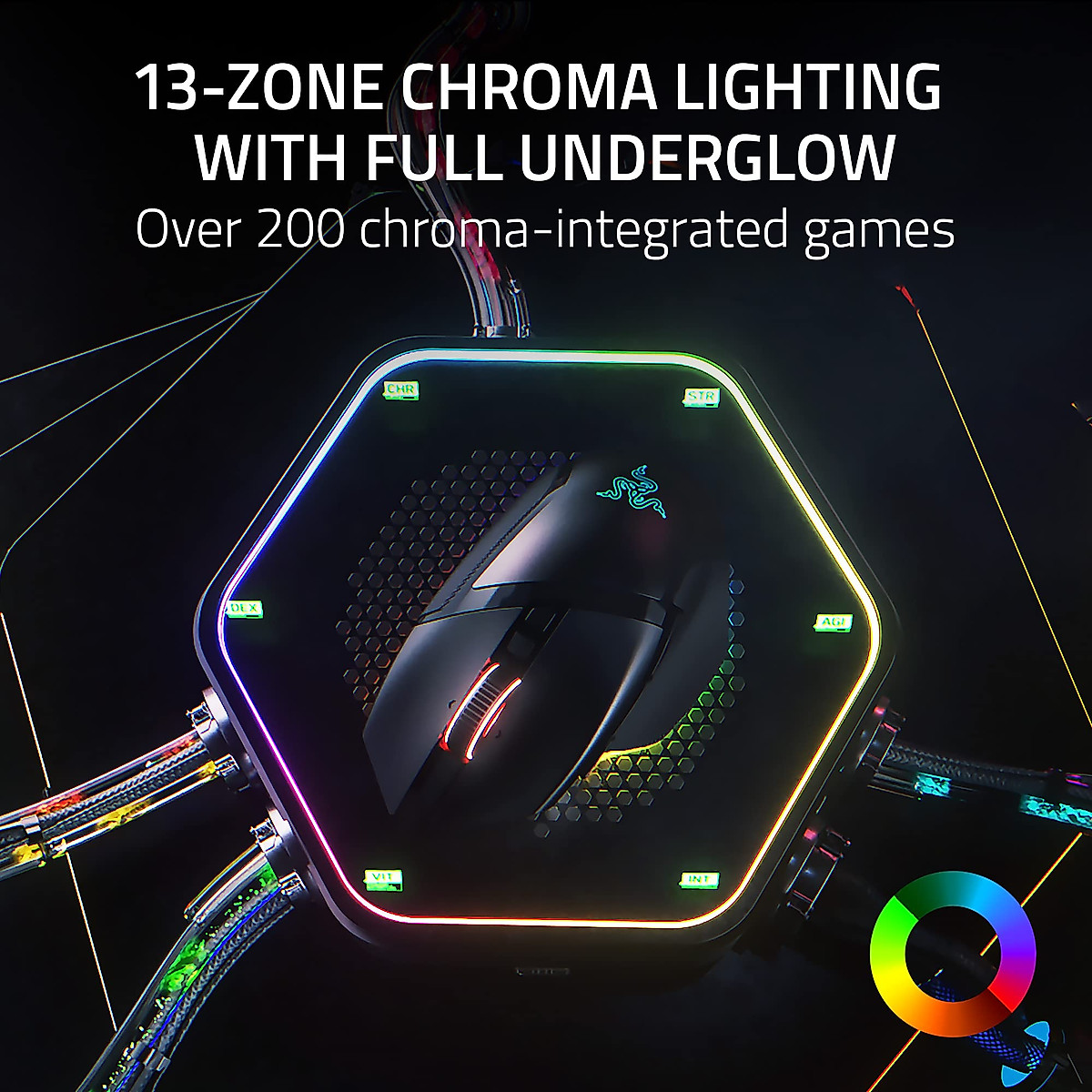 Razer Basilisk V3 Pro Customizable Wireless Gaming Mouse: Fast Optical Switches Gen-3 - HyperScroll Tilt Wheel - Chroma RGB - 11 Programmable Buttons - Focus Pro 30K Sensor - Classic Black