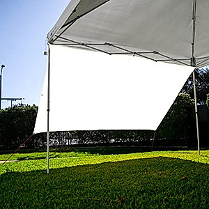 SUNNY MOOD Whtie 12' x 20' Sun Shade Cloth Canopy Privacy Screen with Grommets for Pergola Patio Gazebo - Custom Size Accepted