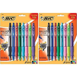 BIC Velocity Bold Fashion Ball Pen, 1.6 mm Bold Point (18823), Assorted, 8-Count (Set of 2)