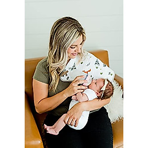 Little Unicorn Ultra-Absorbent Premium Burp Cloth | Soft on Baby's Skin | Larger Size | Ergonomic Design (Forest Friends)