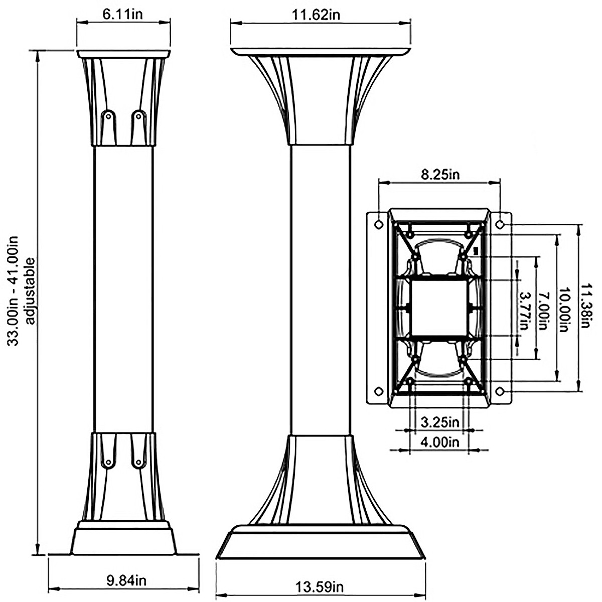 Architectural Mailboxes Callaway Aluminum Mailbox Post, Compatibility Code A, B, C, D, CP00WAM, White