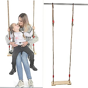 Versatile Wooden Swing for Indoor/Outdoor Play - Perfect Accessory for Playground Equipment or Patio Relaxation - Ideal for Adults & Kids Alike